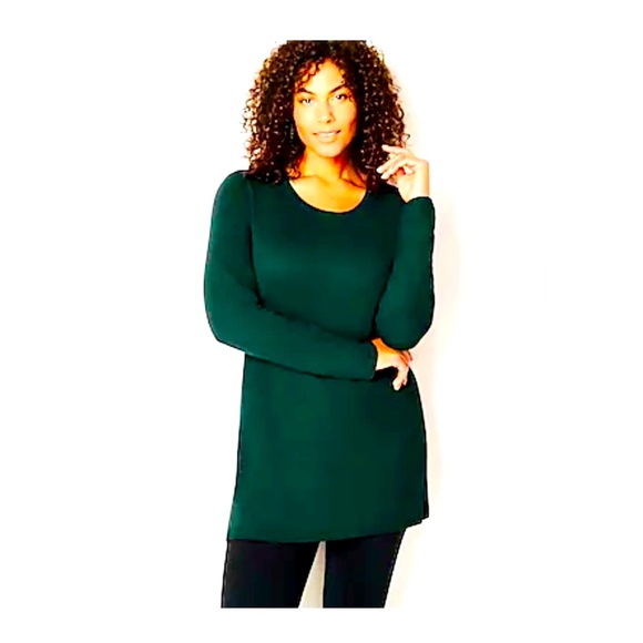 J. Jill | Tops | Jjill Elise Aline Sweater Tunic Forest Green 2x 2 Nwt ...